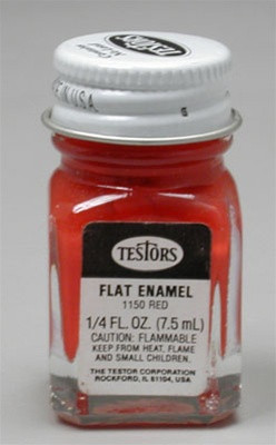 TES1150 Testors Flat Red 1/4 oz - Graves RC Hobbies