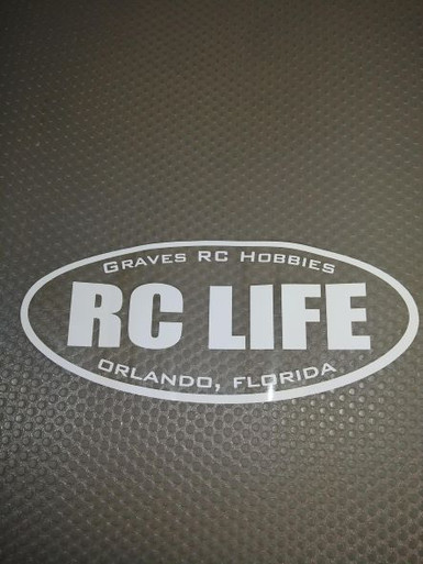 GVSSTICKRCLIFEWHT GRAVES RC LIFE WHITE STICKER - Graves RC Hobbies