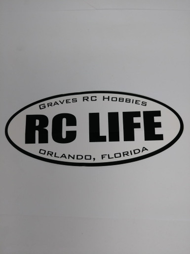 GVSSTICKRCLIFEBLK GRAVES RC LIFE BLACK STICKER - Graves RC Hobbies
