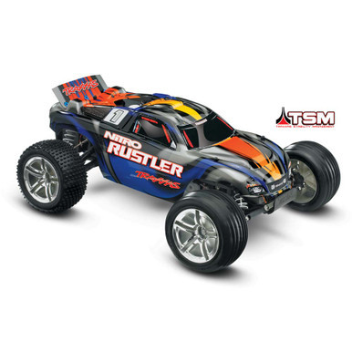 TRA44096-3-C Traxxas 1/10 Nitro Rustler 2WD RTR TQ/TSM