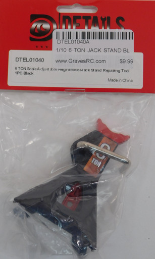 DTEL01040A HOBBY DETAILS 1/10 6 Ton Scale Adjustable Height Metal Jack ...