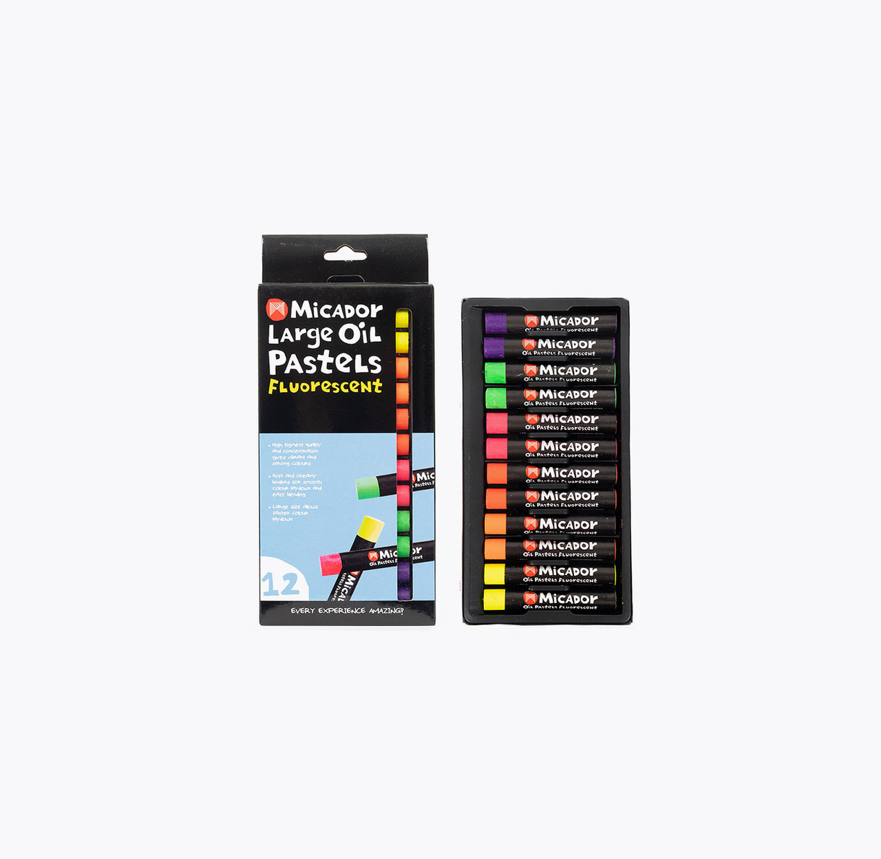 Large Oil Pastels - Fluoro, Metallic - Micador