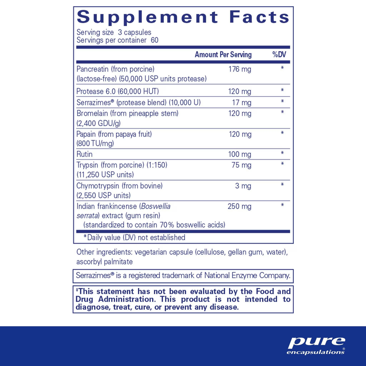 Systemic Enzyme Complex | 180 Capsules | Pure Encapsulations