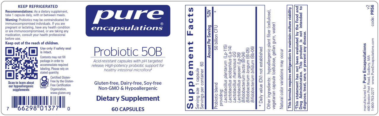 Probiotic 50B | 60 Capsules | Pure Encapsulations