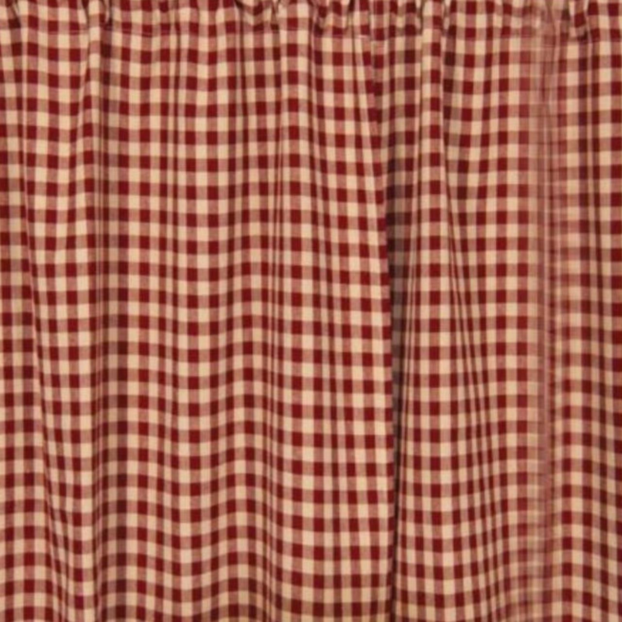 Heritage House Check Red Panels - 72x63 - Country Village Shoppe