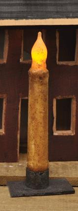 Burnt Primitive Ivory Timer Candle - 6" Taper - Country Village Shoppe