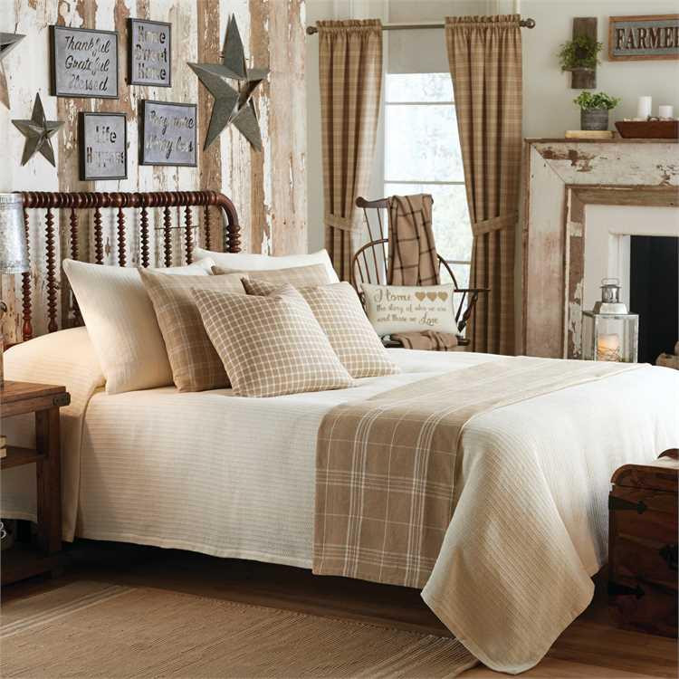 Farmington Queen Bedspread - Cream 94x108 - Country Village Shoppe