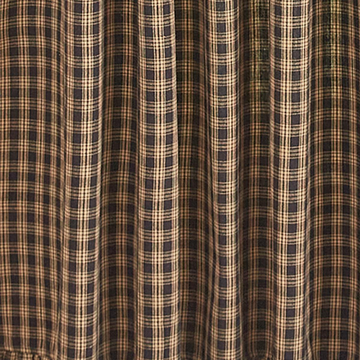Sturbridge Black Plaid Valance - Ruffle 72x14 - Country Village Shoppe