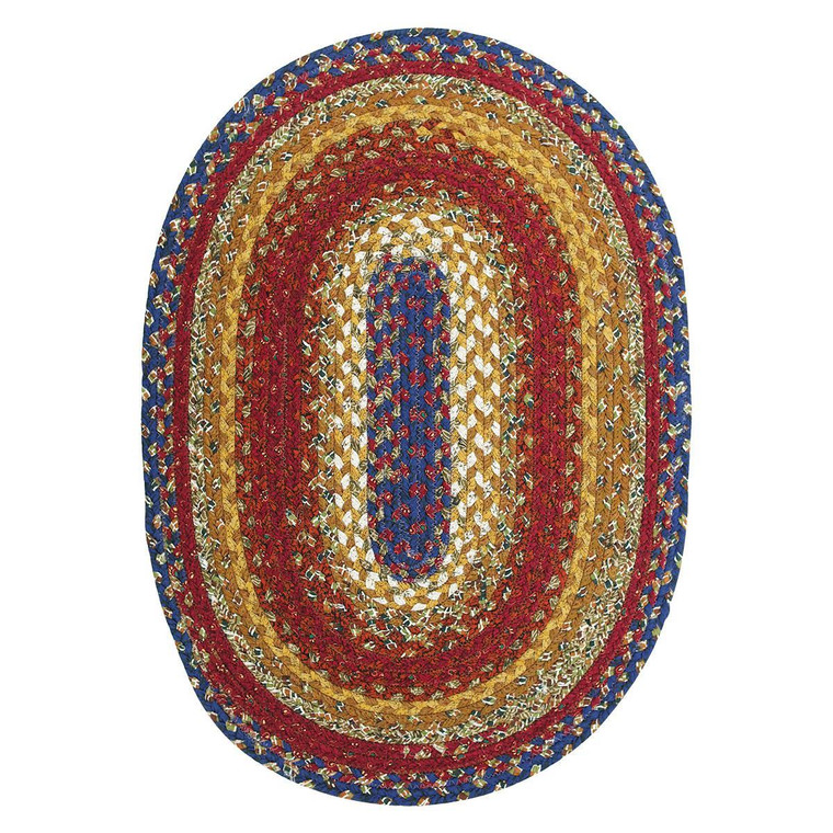 Log Cabin Step Cotton Braided Rugs - Country Village Shoppe