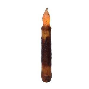 Burnt Primitive Mustard Timer Candle - 6" Taper - Country Village Shoppe