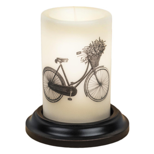 Candle Sleeve - Bike with Basket - Country Village Shoppe