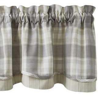 Weathered Oak Valance - Lined Layered 72x16 - Country Village Shoppe