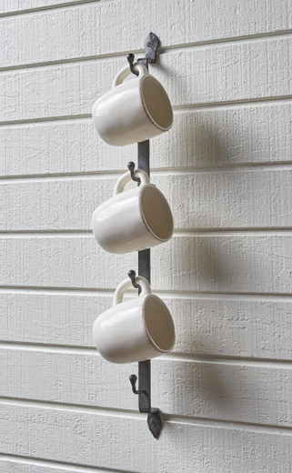 Forged Iron Wall Mug Rack - Country Village Shoppe