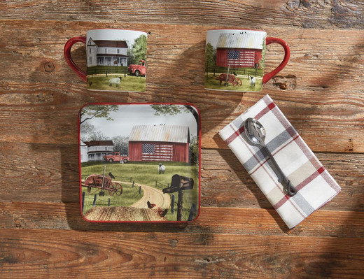 Life On The Farm Salad Plates - Set of 4 - Country Village Shoppe