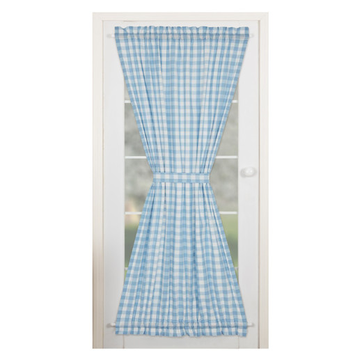 Annie Buffalo Check Blue Door Panel - 40x72 - Country Village Shoppe