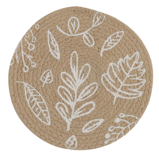 Leaf Round Trivets - Stone 8" Set of 2 - Country Village Shoppe