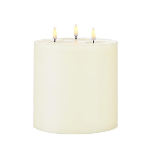 Ivory Timer Candle - 6x7 Tri-Flame Pillar - Country Village Shoppe