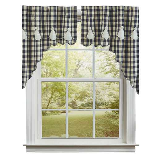 My Country Lined Layered Swags - Set of 2 72x36" - Country Village Shoppe
