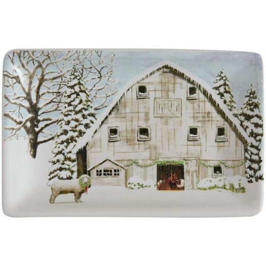 Christmas Barn Spoon Rest - Country Village Shoppe