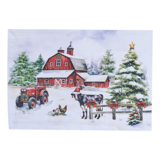 Christmas At The Farm Placemats - Set of 6 - Country Village Shoppe