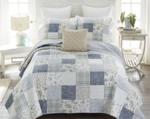 Blue Pastures Patchwork Bedding | Country Village Shoppe