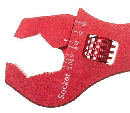 RHP -03 to -16 AN adjustable wrench - red - Redhorse Performance