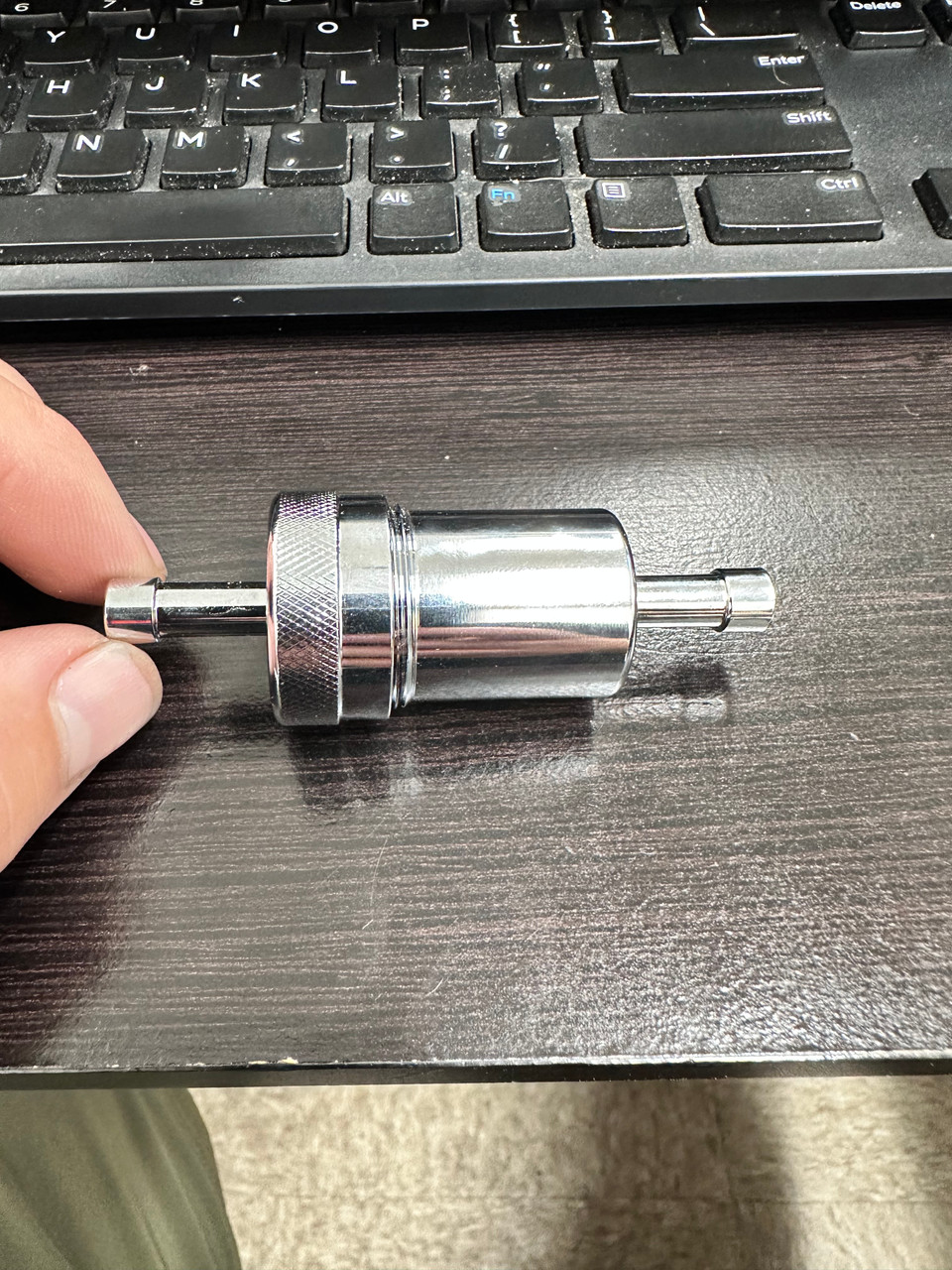 Fuel filter clamp style - Chrome