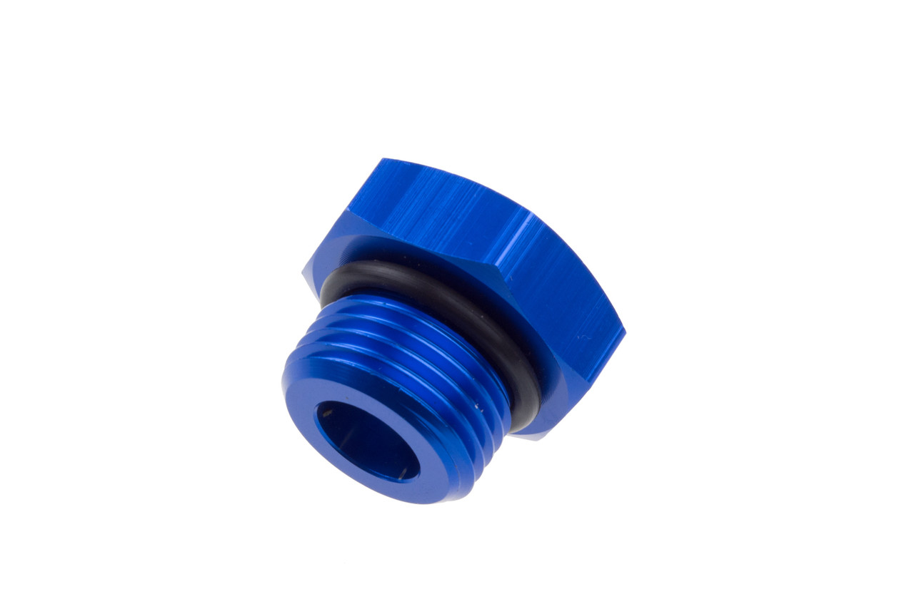 -03 AN straight thread (o-ring) port plug - Blue