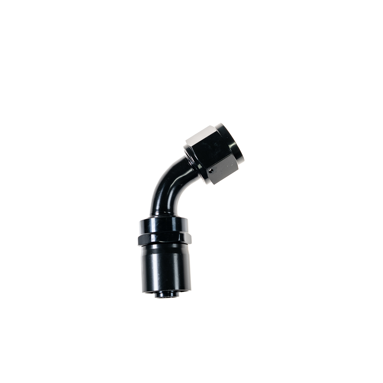All Black AN 60 Degree Crimp Style Hose End