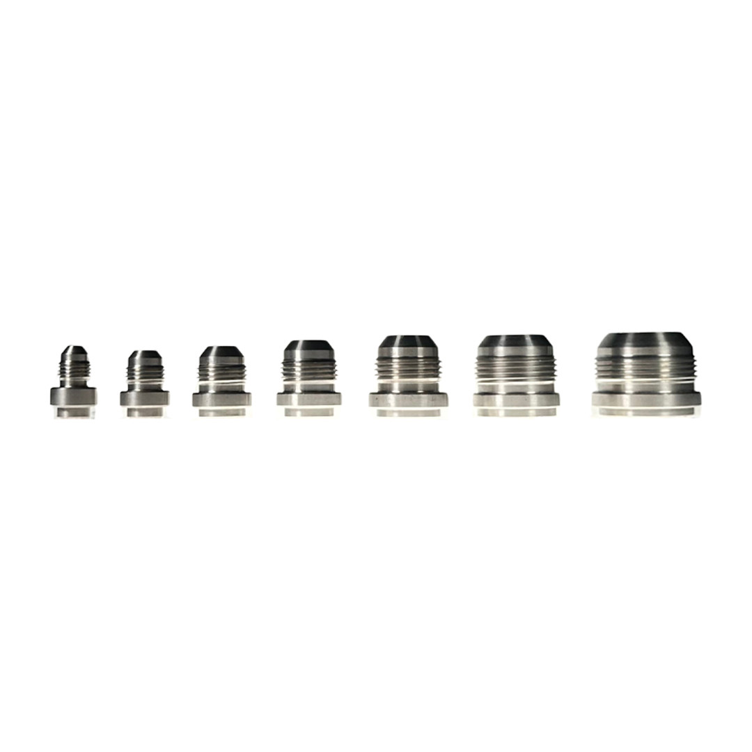 AN Male Weld Flange Adapter (Stainless Steel) "Low Profile"