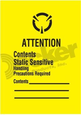 DL9170 Anti-Static Labels Decker Labels