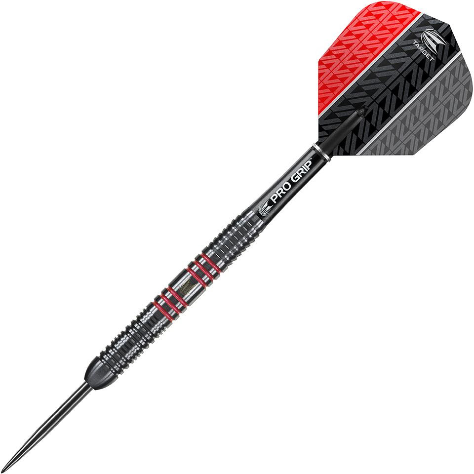 Target Vapor 8 Black Steel Tip Red Darts 25g