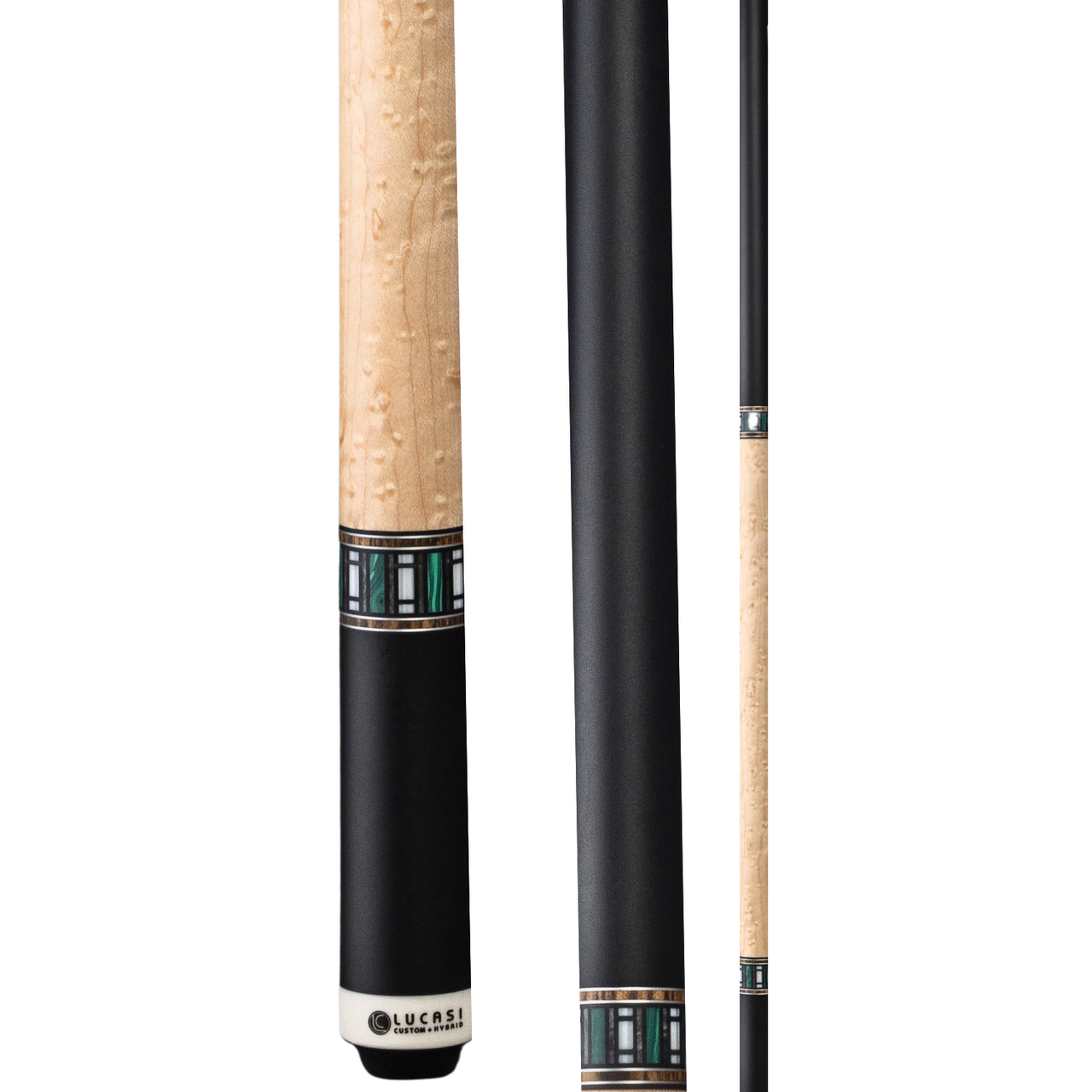 Lucasi LUX61 Matte Black Malachite Cue