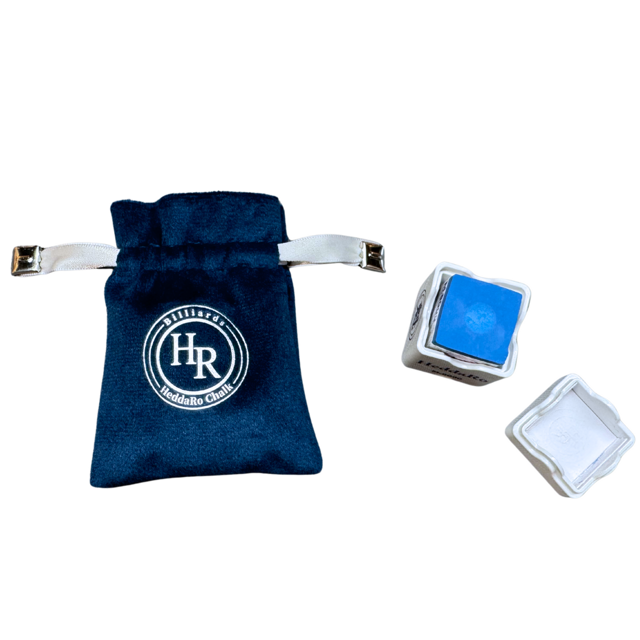 HR Billiards Blue Magnetic Chalk with Scuffer Case