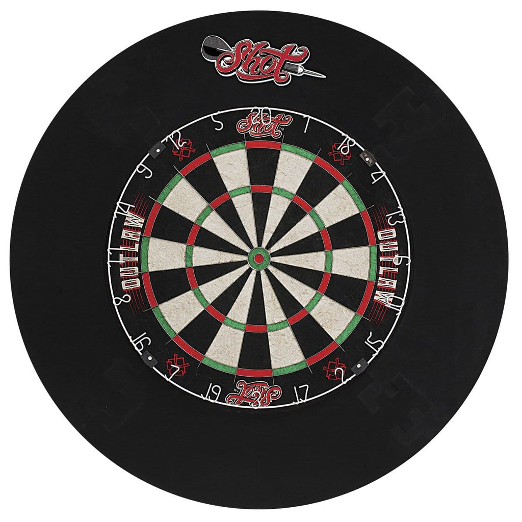 Shot Darts Outlaw Tournament Dart Board Set