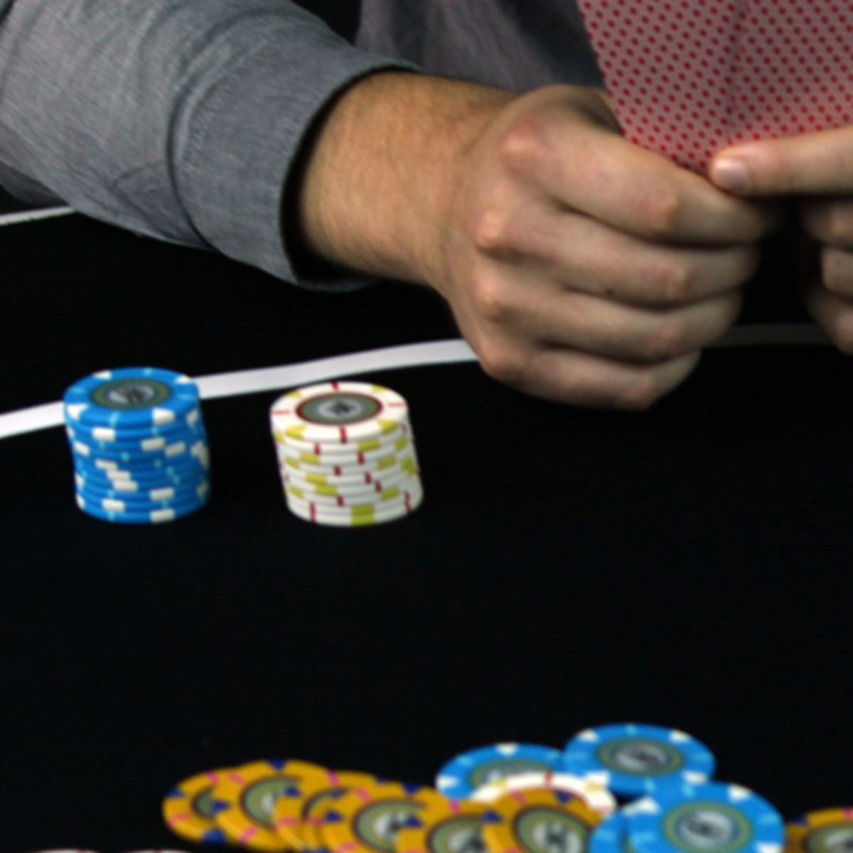 Black Sure Stick Poker Table Layout With Rubber Grip - 54'