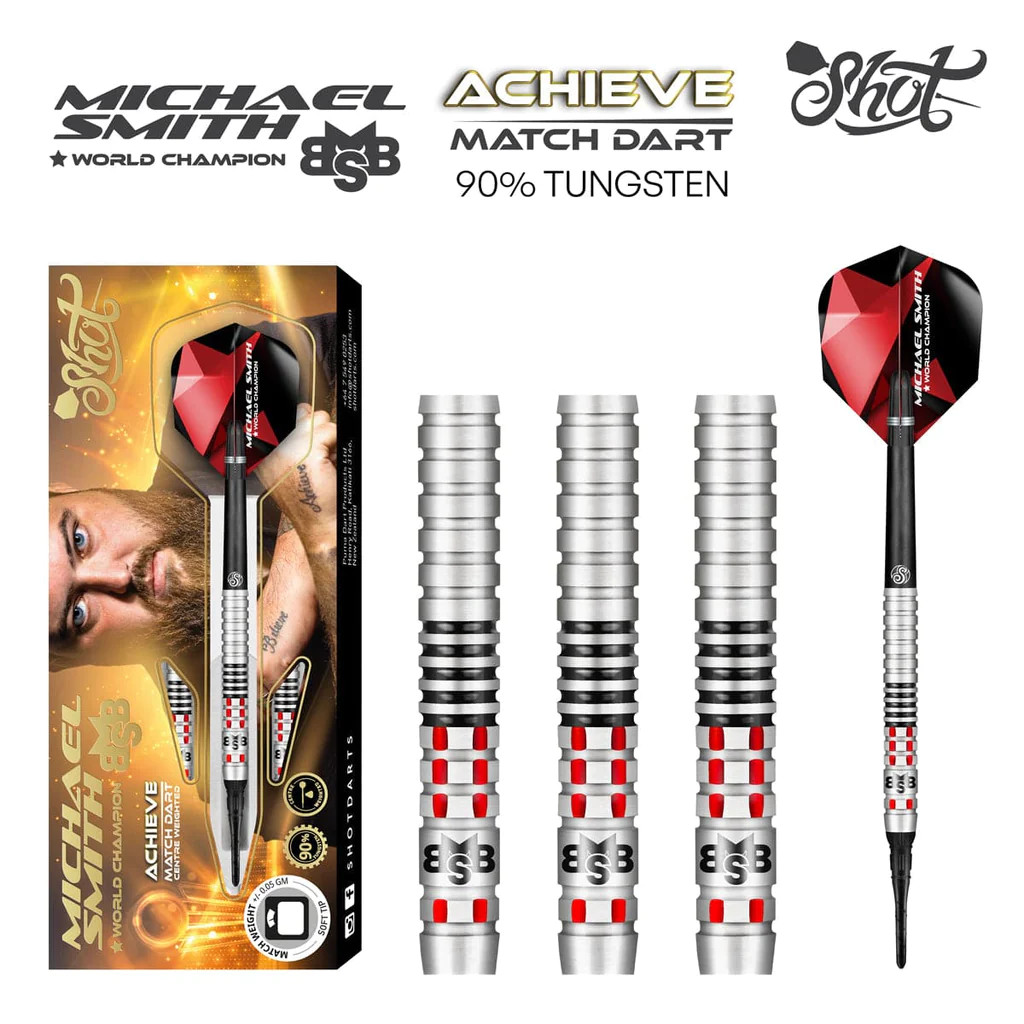 Shot Darts Michael Smith Achieve Soft Tip Darts 18g