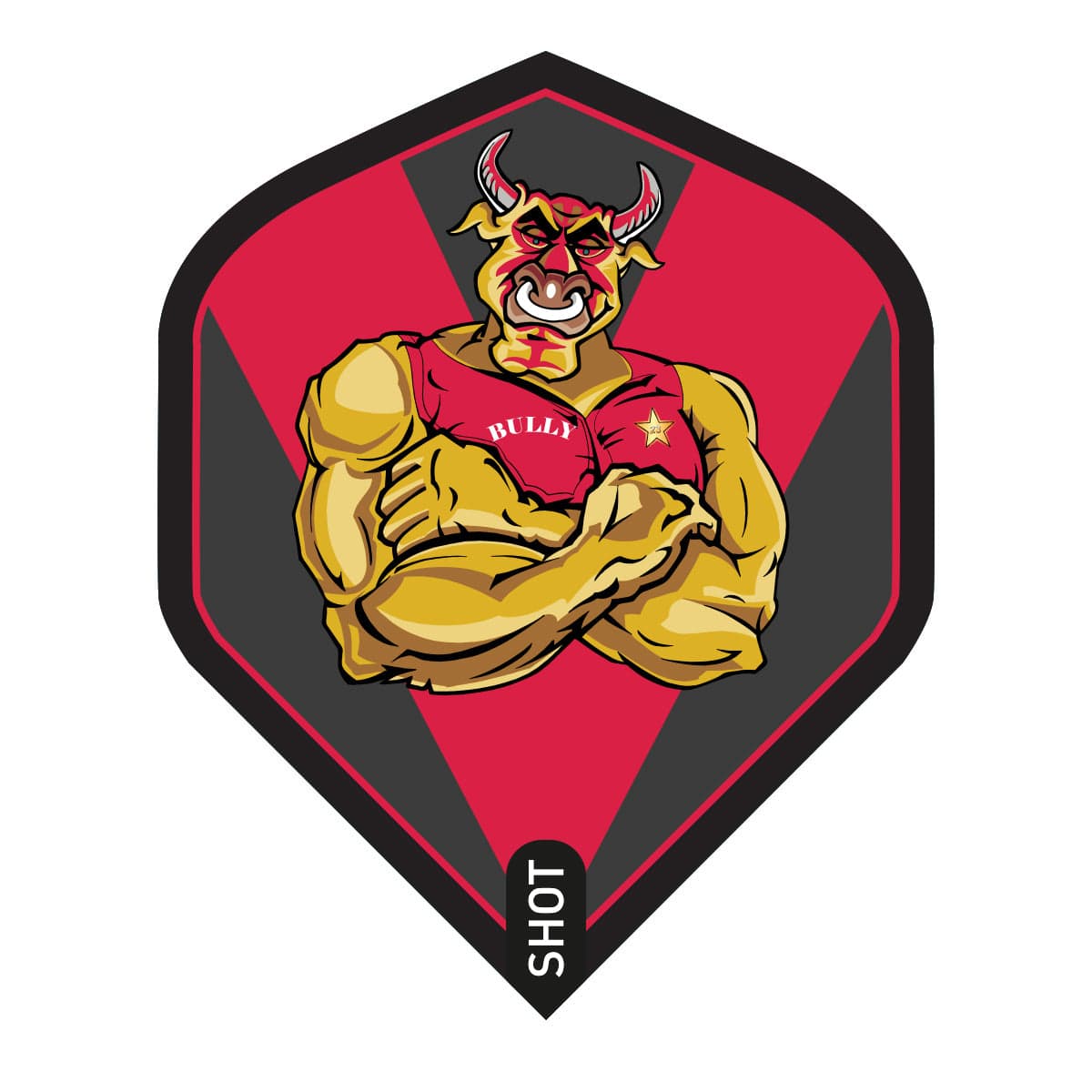 Shot Darts Michael Smith 'Bully Boy' Red Flights - Standard
