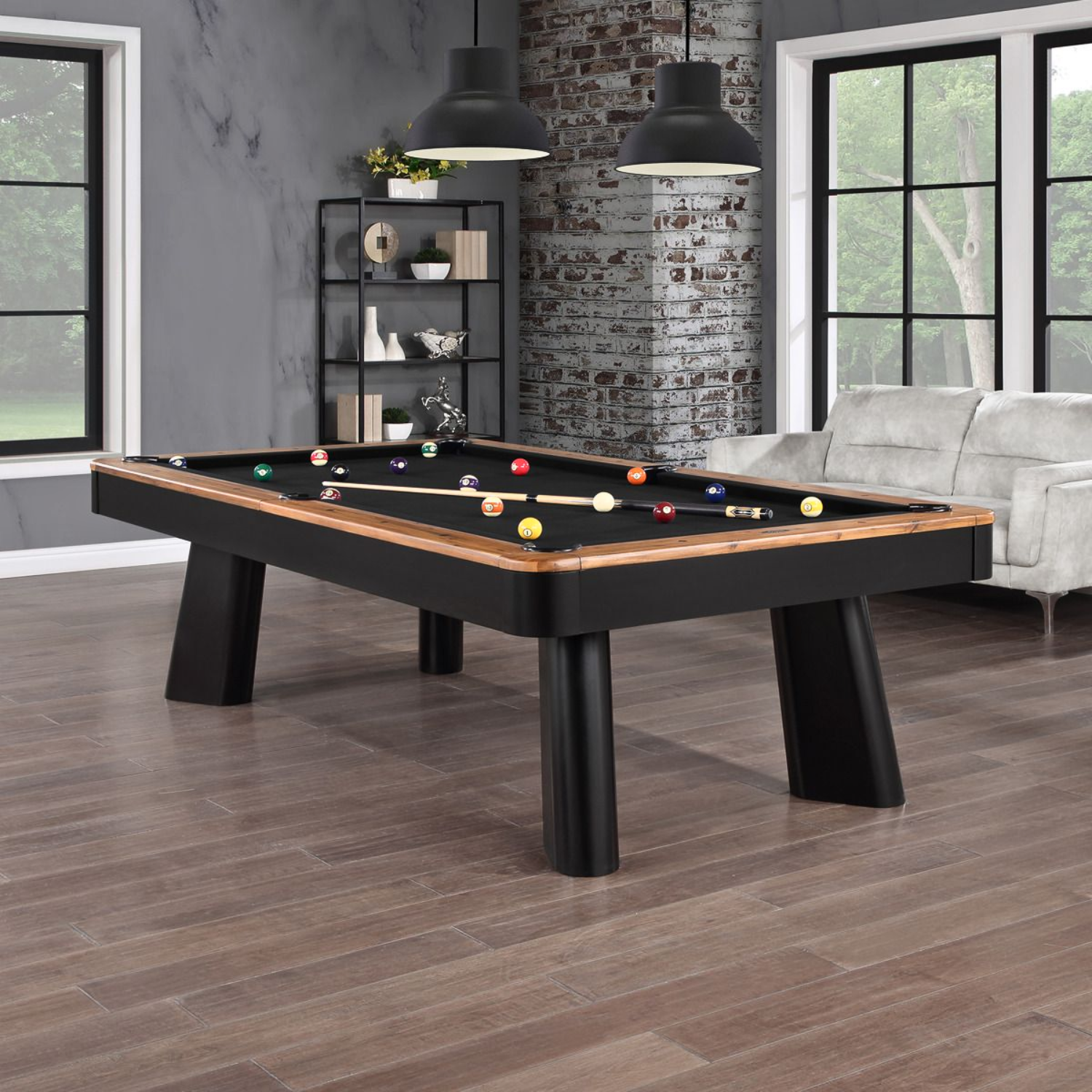 Imperial Nouveau Black/Acacia Pool Table