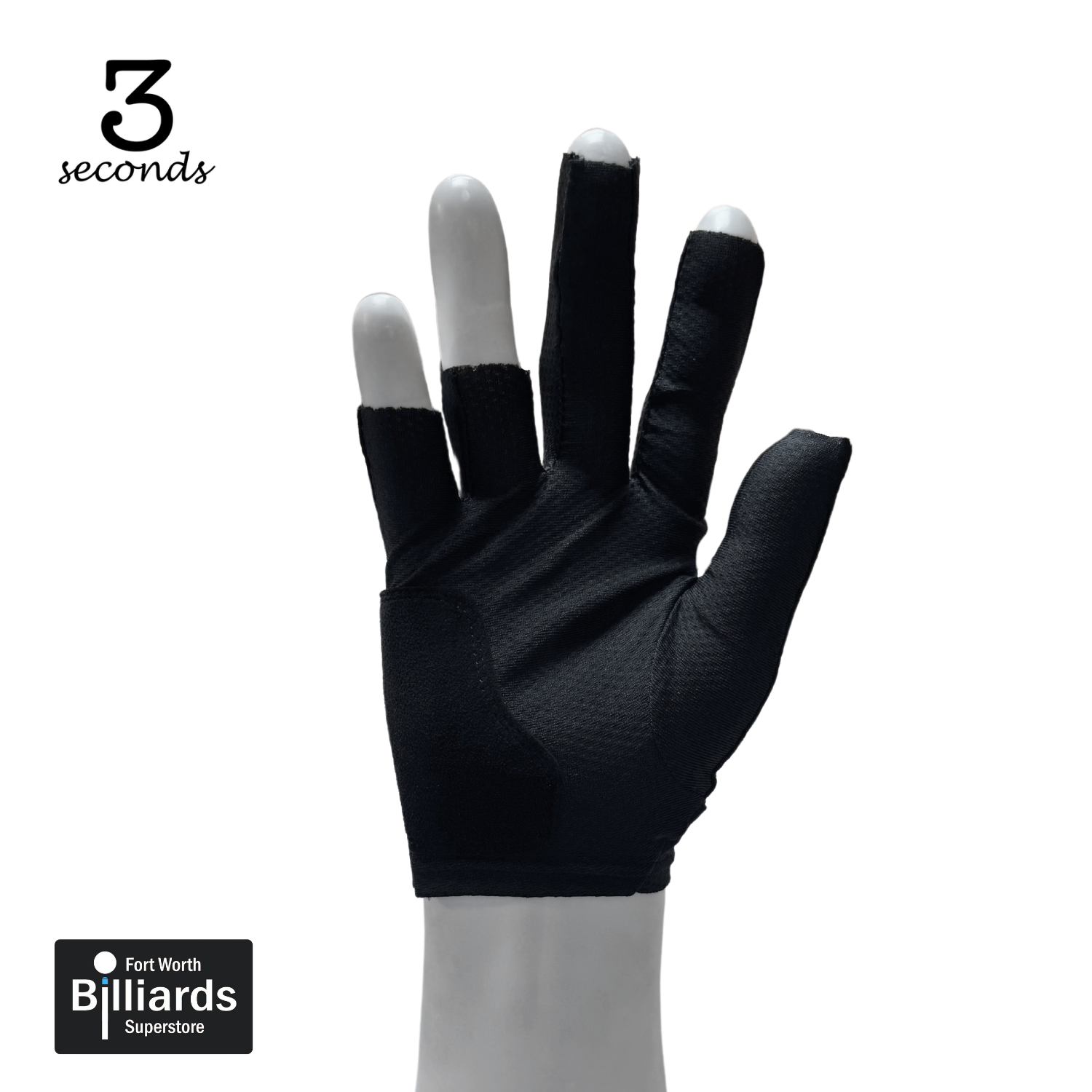 3 Seconds Billiard Glove - Black