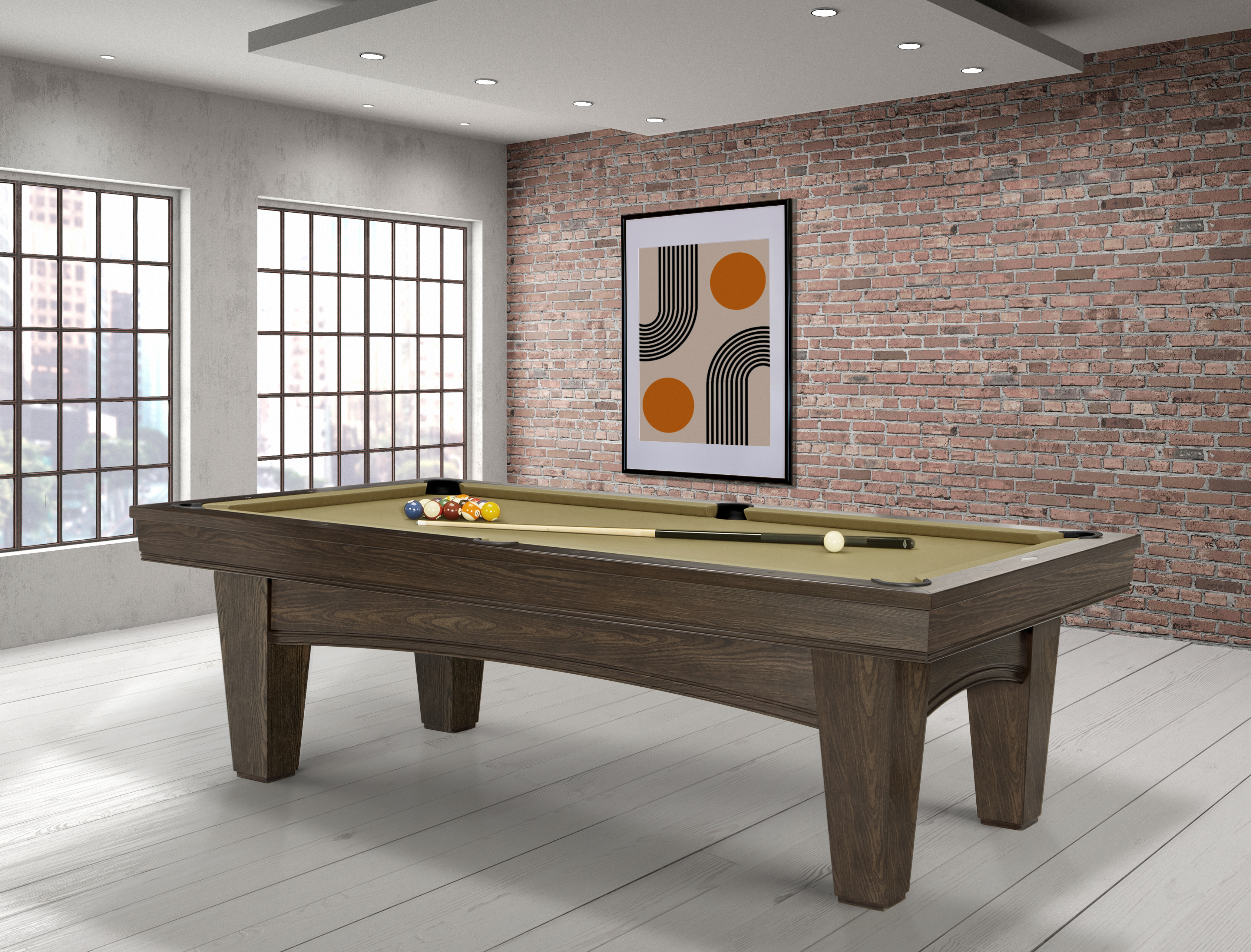 Winfield Pool Table in Coffee
