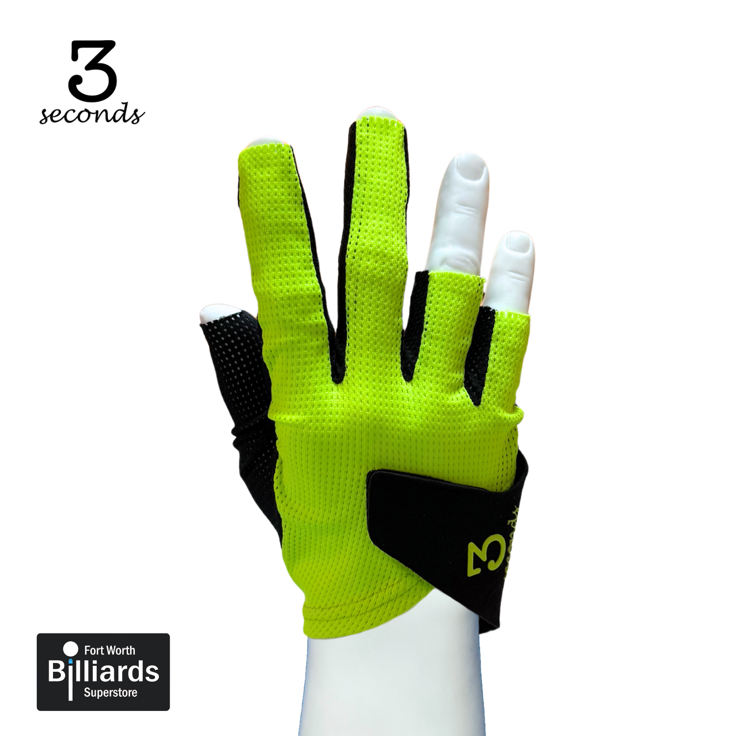 3 Seconds Billiard Glove - Neon Green