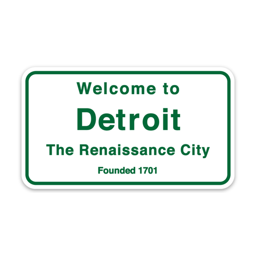 Welcome to Detroit Interstate Sign Magnet - MI Culture