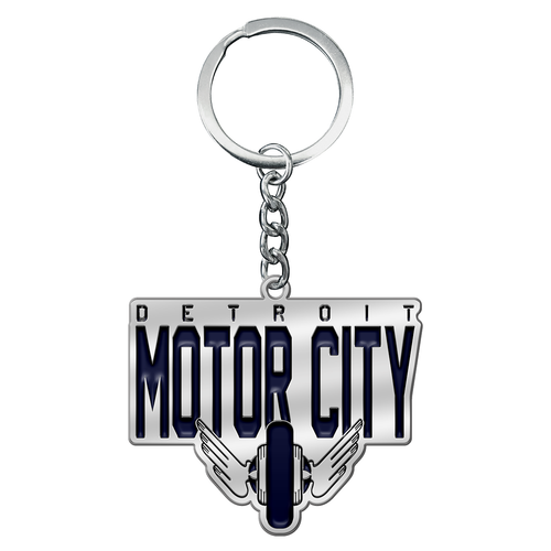 MI Culture Detroit Motor City Wheel Keychain - MI Culture