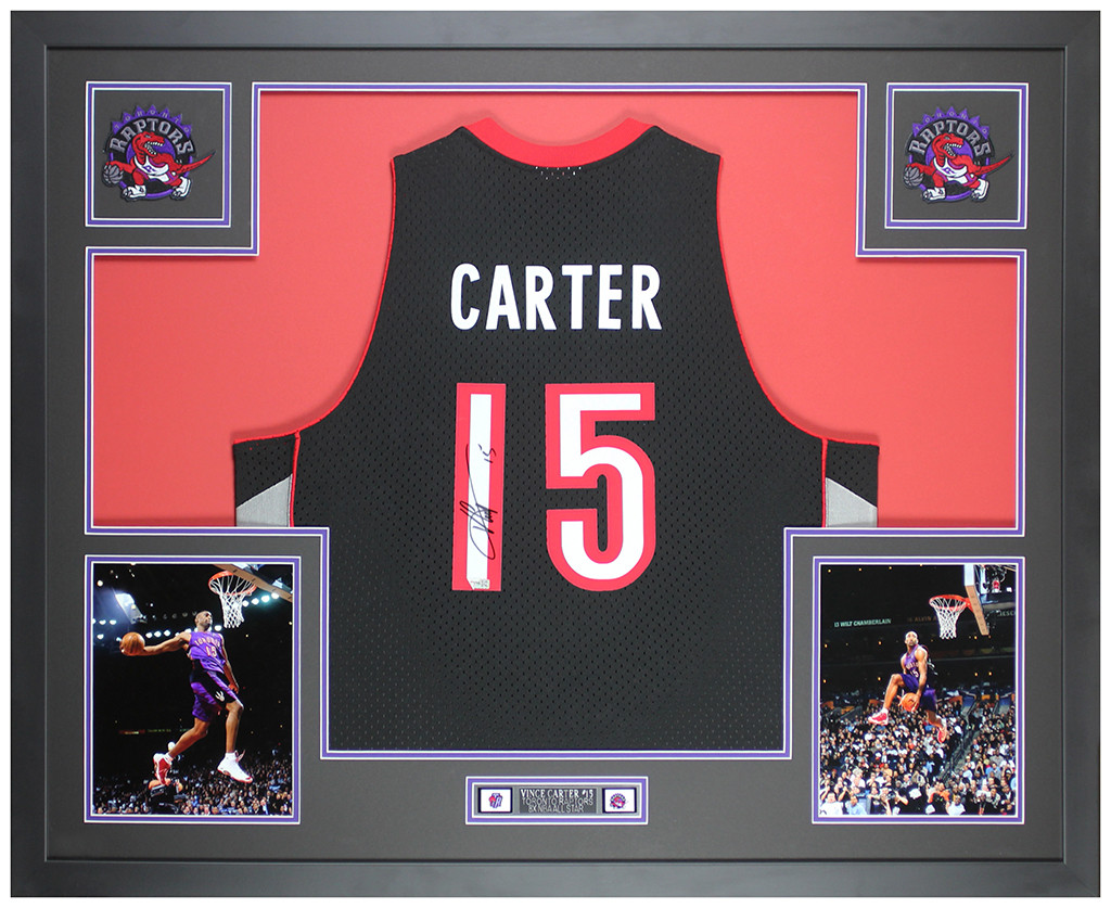 Framed Autographed Jerseys - Framed Basketball Jerseys - Vince Carter ...