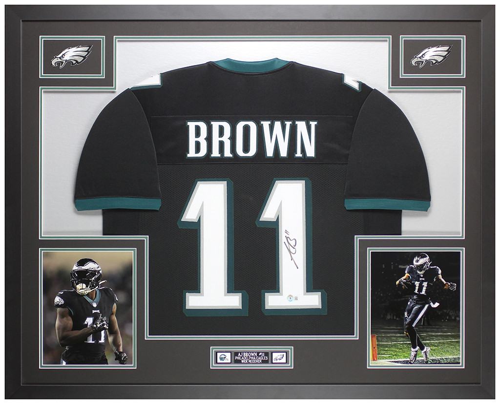 A. J. Brown Autographed and Framed Philadelphia Eagles Jersey