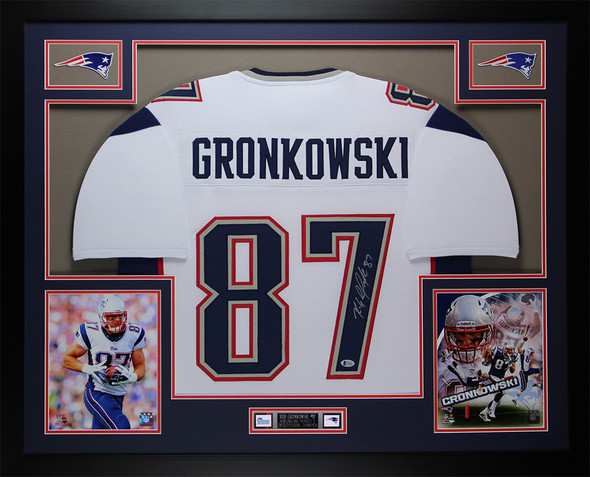 Rob Gronkowski Autographed Framed Jerseys