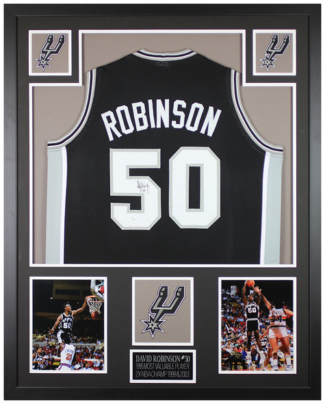 David Robinson Autographed Framed Jerseys
