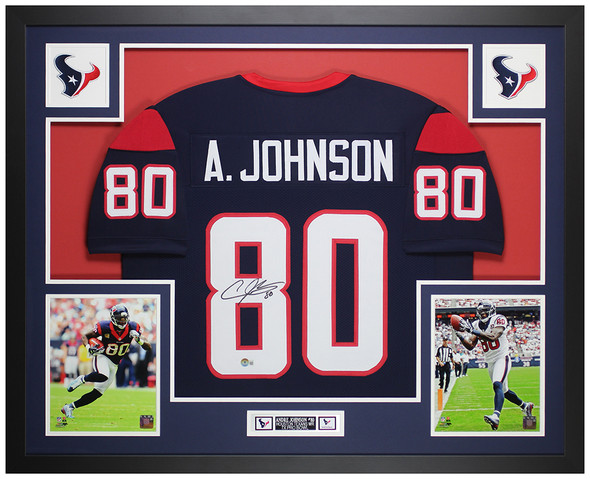 Framed Autographed Jerseys - Framed Football Jerseys - Andre Johnson ...