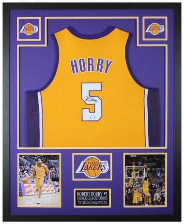 Robert Horry Autographed and Framed Los Angeles Lakers Jersey